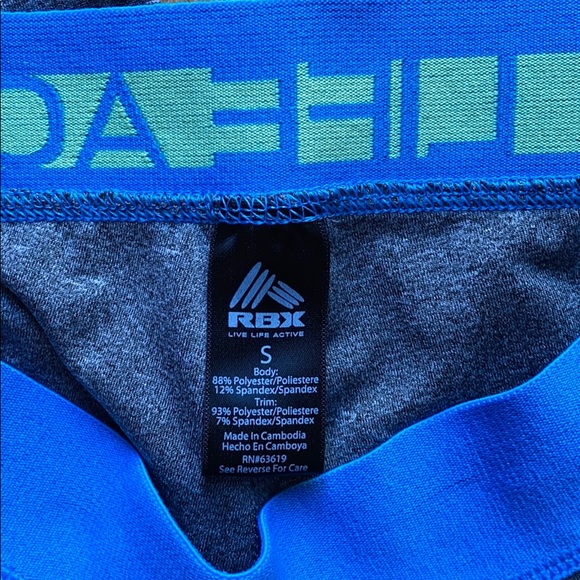 RBX | Pants & Jumpsuits | Nwot Rbx Grey Blue And Yellow Athletic ...